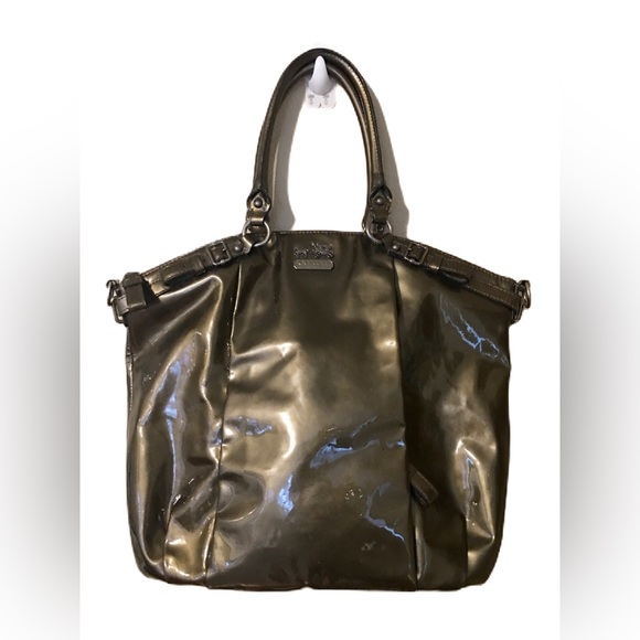 Coach | Bags | Coach Olive Green Metallic Large Hobo Bag | Poshmark